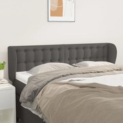 Čelo postele typu ušák šedá 147x23x78/88 cm umělá kůže 3117238