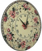Květinové nástěnné hodiny s vintage designem I SENTOP HDFK004