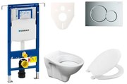 Cenově zvýhodněný závěsný WC set Geberit do lehkých stěn / předstěnová montáž + WC Ceramia S-Line Pro 111.355.00.5NR2