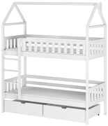 Legno Dětská patrová postel Aiga bílá Rozměr (cm): 80x160