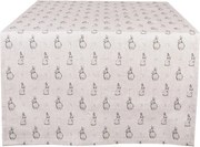 Béžový běhoun na stůl s králíčkem Bunny Buddies - 50*140 cm
