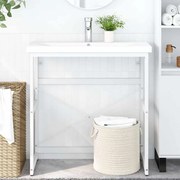 Koupelnový regál pod umyvadlo bílý 79 x 38 x 83 cm železo 338498