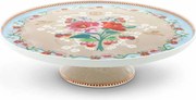 Pip Studio Floral Rose Dortový tác na nožce khaki 30,5cm