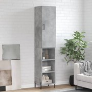 Skříň highboard betonově šedá 34,5x34x180 cm kompozitní dřevo 3198989