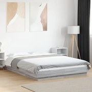 Rám postele s LED osvětlením šedý sonoma 120 x 200 cm kompozit 3281110