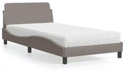 Postel s matrací Dover taupe 100 x 200 cm textil 3208348