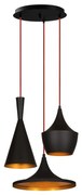 Černé/v měděné barvě závěsné svítidlo s kovovým stínidlem ø 51 cm Elmas – Opviq lights