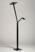 Stojací designová lampa se stmívačem Asymetrico Gene Black Quadra