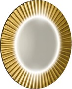 Sapho Sapho, PRIDE STRIP kulaté zrcadlo s LED osvětlením v rámu, průměr 75cm, zlato, PD750