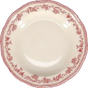 Vínový/slonovinový hluboký porcelánový talíř ø 23 cm Cyril – S|P Collection