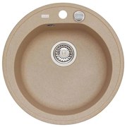 Alveus Niagara - Granitový dřez průměr 51 cm, s ovládáním odtoku, beige 1076855