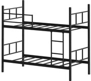 Kovová patrová postel MAVEN 90x200 cm černá nosnost 2x100 kg