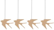 Velikonoční dekorace Deco Bird Cafe Au Lait - 4 ks COOEE Design