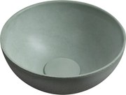 Sapho Sapho, MINOR betonové umyvadlo na desku, průměr 26cm, zelená mat, MR26023