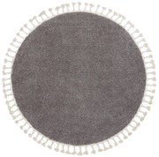 Dywany Łuszczów, Kusový koberec Berber 9000 brown kruh, 120x120 (průměr) kruh, hnědá, kancelář