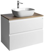 Aqualine Aqualine, ALTAIR skříňka s deskou 78,5 cm, bílá/dub emporio, AI280-02