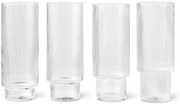 Ferm Living designové sklenice na vodu Ripple Long Drink Glasses