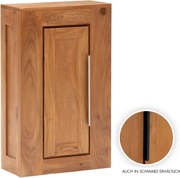 furniture-nabytek.cz - Nástěnná skříňka Osvaro akácie - Stříbrné kovové úchytky