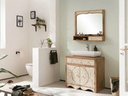 furniture-nabytek.cz - Masivní koupelnová sada Delmar z mangového dřeva, lakovaná, hnědá