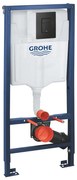 Grohe Solido - Předstěnový instalační set pro závěsné WC, výška 1,20 m, ovládací tlačítko Even, phantom black 38811KF0