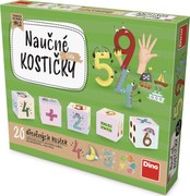 Dřevěné kostky dino čísla 20 dřevěné kostky