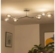 Brilagi - LED Přisazený lustr MISTEL 6xG9/3W/230V černý chrom/kouřová