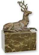 Bronzová socha figurka -  Jelen