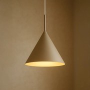 Závěsné svítidlo Capital, 1x tmavě obéžové kovové stínítko, (fi 32cm), be
