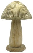 Béžovo-zlatá dekorace houba Mushroom - Ø 9*14 cm