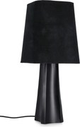 Černá kovová stolní lampa s textilním stínidlem (výška 61 cm) Tripura – Bizzotto
