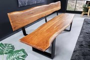 Designová lavice s opěrkou Massive Honey 160 cm akácie 40mm