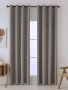 MK Lůžkoviny Blackout závěsy Ricardo přírodní - 140 x 250 cm (2ks) - kroužky