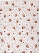 Béžová bavlněná utěrka s veverkami Tiny Squirrel - 50*70 cm