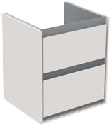 Ideal Standard Connect Air - Umyvadlová skříňka 43x40x52 cm, lesklý bílý/matný světle šedý lak E1608KN