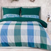 Flanelové povlečení 180x200 kostkované zeleno modré 31500/2 Flanel 3 Darymex