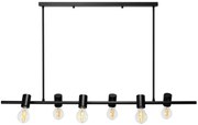 Toolight Industriální kovová stropní lampa černá APP480-6CP