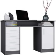 Psací stůl ADA 125 cm antracit/bílý