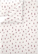 Livarno® Ložní povlečení z jemného flanelu 140 x 200 cm, 70 x 90 cm (jeleni / jedle červená)