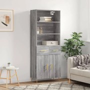 Skříň highboard šedá sonoma 69,5 x 34 x 180 cm kompozitní dřevo