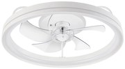 LED Stropní svítidlo s ventilátorem FARGO LED/37W/230V bílá + DO