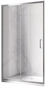 BPS-koupelny Posuvné sprchové dveře HYD-PD14D 130 chrom/transparent pro instalaci do niky - bez vaničky