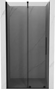Mexen Velar, posuvné sprchové dveře do otvoru 120 cm, 8mm šedé sklo, černá matná, 871-120-000-41-70