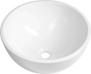 Sapho - Umyvadlo na desku Moon, průměr 43 cm, bez přepadu, bez otvoru pro baterii, bílá 3112-KL