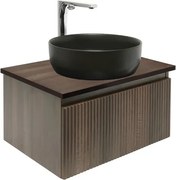 Koupelnová skříňka s umyvadlem a baterií SAT Evolution 58x30x44,8 cm ořech mat SATEVO60NADBUC