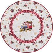 Villeroy & Boch Kusový koberec Toy's delight 106276 Cream, Red kruh, 160x160 (průměr) kruh, červená, obývací pokoj