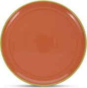 Zelený/oranžový talíř z kameniny ø 26 cm Duo – ONA