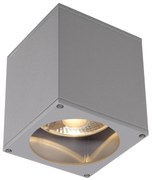 SLV 229554 Theo Ceiling, stropní venkovní svítidlo, 1x75W GU10 ES111, stříbrnošedá, výška 15cm, IP44