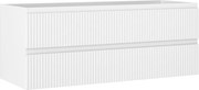 Mexen Rivel, koupelnová skříňka pod umyvadlo 120 cm, 2 zásuvky, drážkovaná, bílá matná, 91A20-12047-2-BFF01