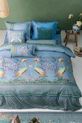 Pip Studio perkálové povlečení Flirting Birds Blue světle modré 200x200 + 2x 70x90 cm (Pip Studio perkálové povlečení na dvoulůžko)