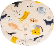 Bellatex Sedák KULATÝ průměr 40 cm Kočička béžová, oranžová, černá